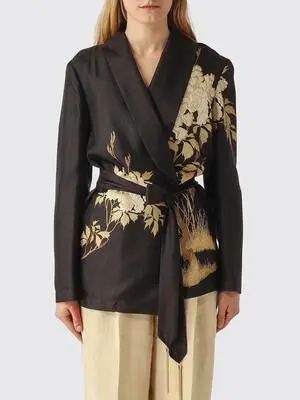 Max Mara Silk Twill Blazer - Black