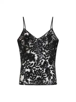 GOLDEN GOOSE Sequined Tulle Journey Top - Multicolor