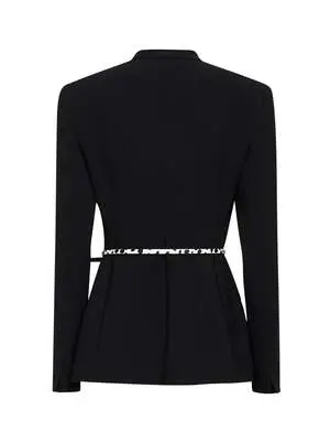 Max Mara Black Cady Mstquinoa Belted Jacket