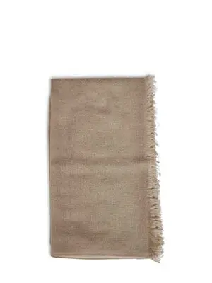 Brunello Cucinelli Brown Cashmere And Silk Scarf - Multicolor