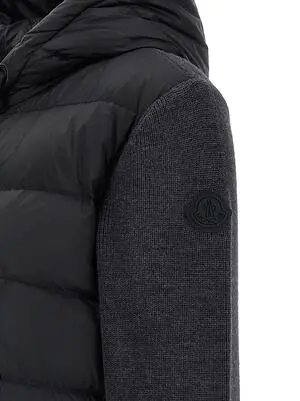 Moncler Padded Hybrid Cardigan - Gray