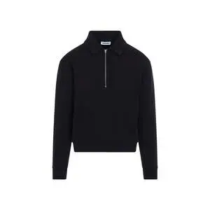JIL SANDER Half Zip Sweatshirt - Blue