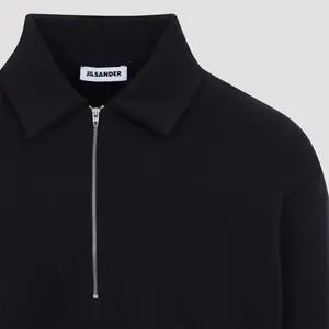 JIL SANDER Half Zip Sweatshirt - Blue