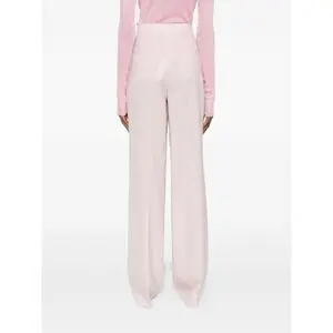 Max Mara Silk Straight Trousers - Pink