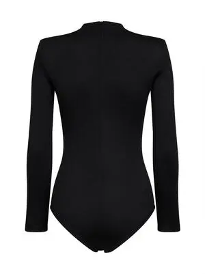 JIL SANDER Compact Wool Knit Fitted Bodysuit - Multicolor