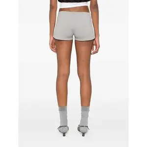 Miu Miu Recycled Technical Yarn Mini Shorts - Gray