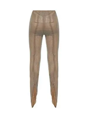 Giuseppe Di Morabito Beige Crystal Leggings