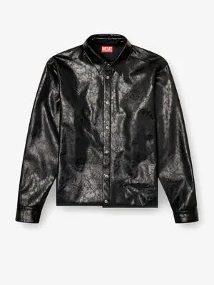 DIESEL® S-simply-qmbu Faux-leather Shirt - Multicolor