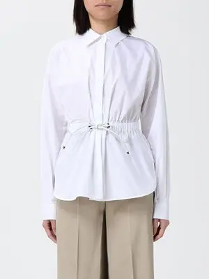 Max Mara Cotton Shirt With Drawstring - White