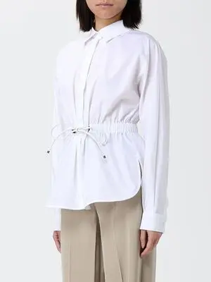Max Mara Cotton Shirt With Drawstring - White