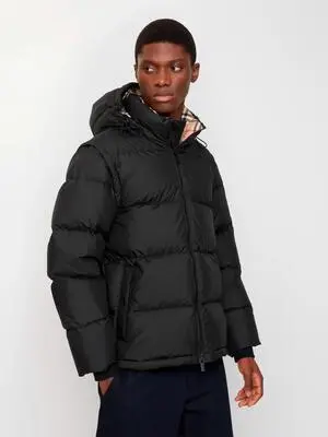 Burberry Bideford Detachable Sleeve Puffer Jacket - Black