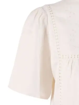 Max Mara Embroidered Blouse - Cream