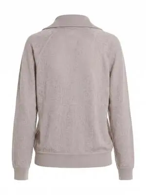 Brunello Cucinelli Wool Quarter Zip Cardigan Sweatshirt - Multicolor