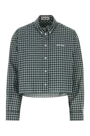 Miu Miu Embroidered Cotton Shirt - Multicolor