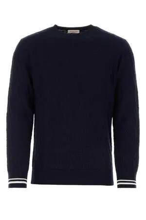 Valentino Garavani Dark Cotton Sweater - Blue