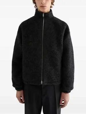 JIL SANDER Zip-up Wool-blend Fleece Sweater
