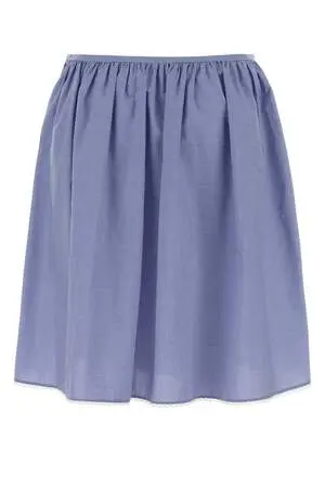 Miu Miu Embroidered Cotton Skirt - Multicolor