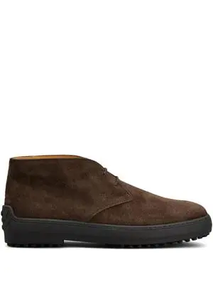 TOD'S TOD'S Suede Winter Gommino Ankle Boots Brown