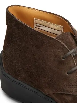 TOD'S Suede Winter Gommino Ankle Boots - Brown