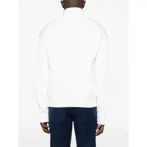TOM FORD Ribbed Knit High Neck Cardigan - White