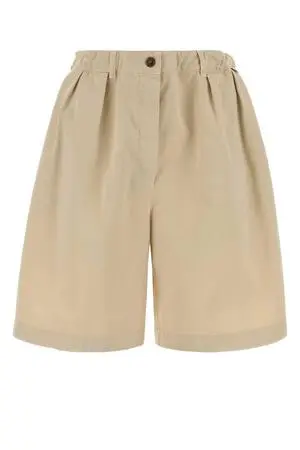 Prada Sand Gabardine Bermuda Shorts - Brown
