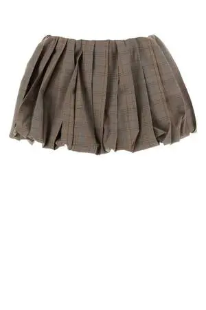 Miu Miu Embroidered Wool Mini Skirt - Multicolor