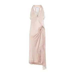 MAISON MARGIELA Maison Margela Lace Slip Midi Dress - Multicolor