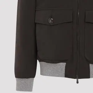 Brunello Cucinelli Shearling Collar Jacket - Brown