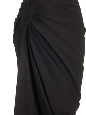 Dries Van Noten Wool Jersey Midi Skirt