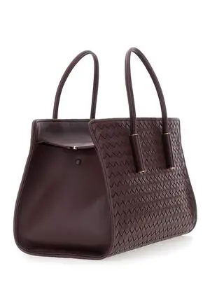 Bottega Veneta Intrecciato Leather Shoulder Bag - Multicolor