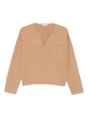 Max Mara V-neck Sweater In Cashmere Wool - Multicolor