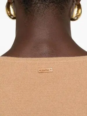 Max Mara V-neck Sweater In Cashmere Wool - Multicolor