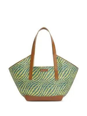 Marni Two-tone Tote Bag - Green