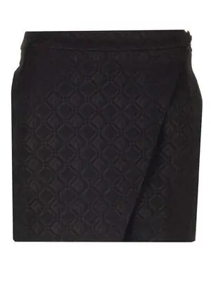 MARINE SERRE Moon Diamant Mini Skirt - Black