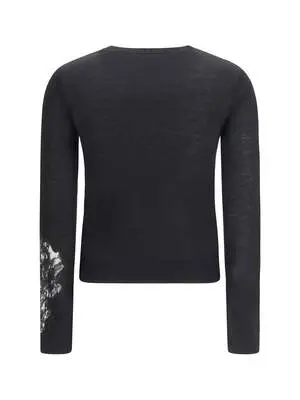Max Mara Wool Sweater With Lace Inserts
