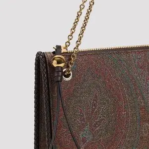 Etro Paisley Jacquard Clutch Bag - Brown