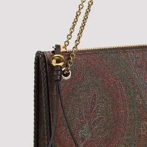 Etro Paisley Jacquard Clutch Bag - Brown