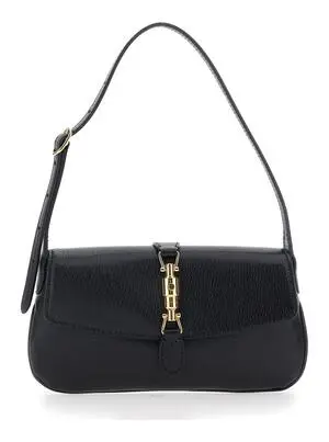Gucci Jackie' Shoulder Bag With Adjustable Shoulder Strap And Piston Closure On The Front In Leather For - Black