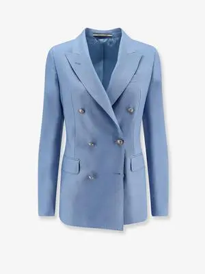 Tagliatore Parigi Double-breasted Linen Blazer - Multicolor