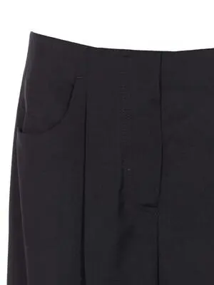 Fendi Wool Blend Tailored Trousers - Black