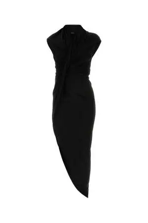 Balenciaga Stretch Crepe Dress - Black