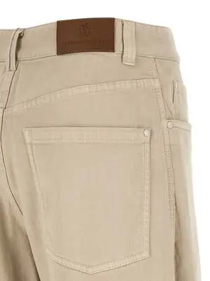 Brunello Cucinelli Garment-dyed Jeans - Cream