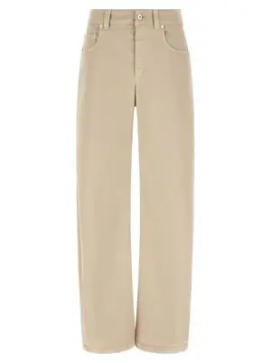 Brunello Cucinelli Garment-dyed Jeans - Cream