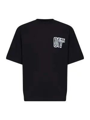 Off-White Black Cotton Jersey Motion Arrow Skate T-shirt - Multicolor