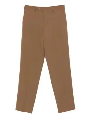 Fendi Rust Wool Cigarette Trousers - Brown