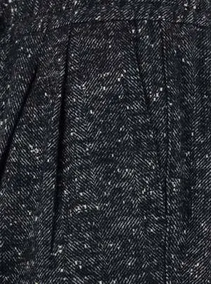 Dolce & Gabbana Dark Grey Trousers With Elasticated Waist With Drawstring In Wool Blend