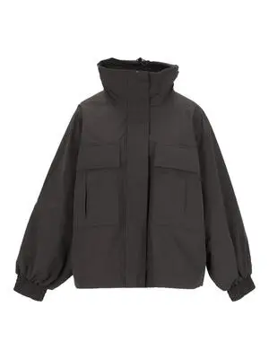 Max Mara Washed Water-repellent Canvas Jacket - Black