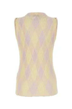 Burberry Embroidered Cotton Blend Top - Multicolor