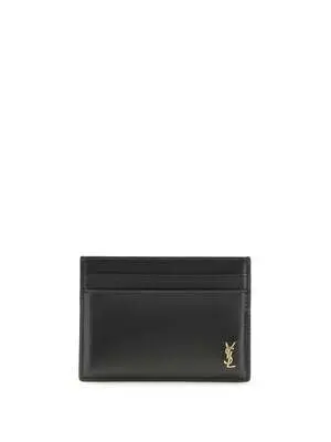 Saint Laurent Tiny Cassandre Card Holder - Black