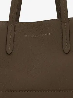 Brunello Cucinelli Bc Duo Hammered Leather Shoulder Bag